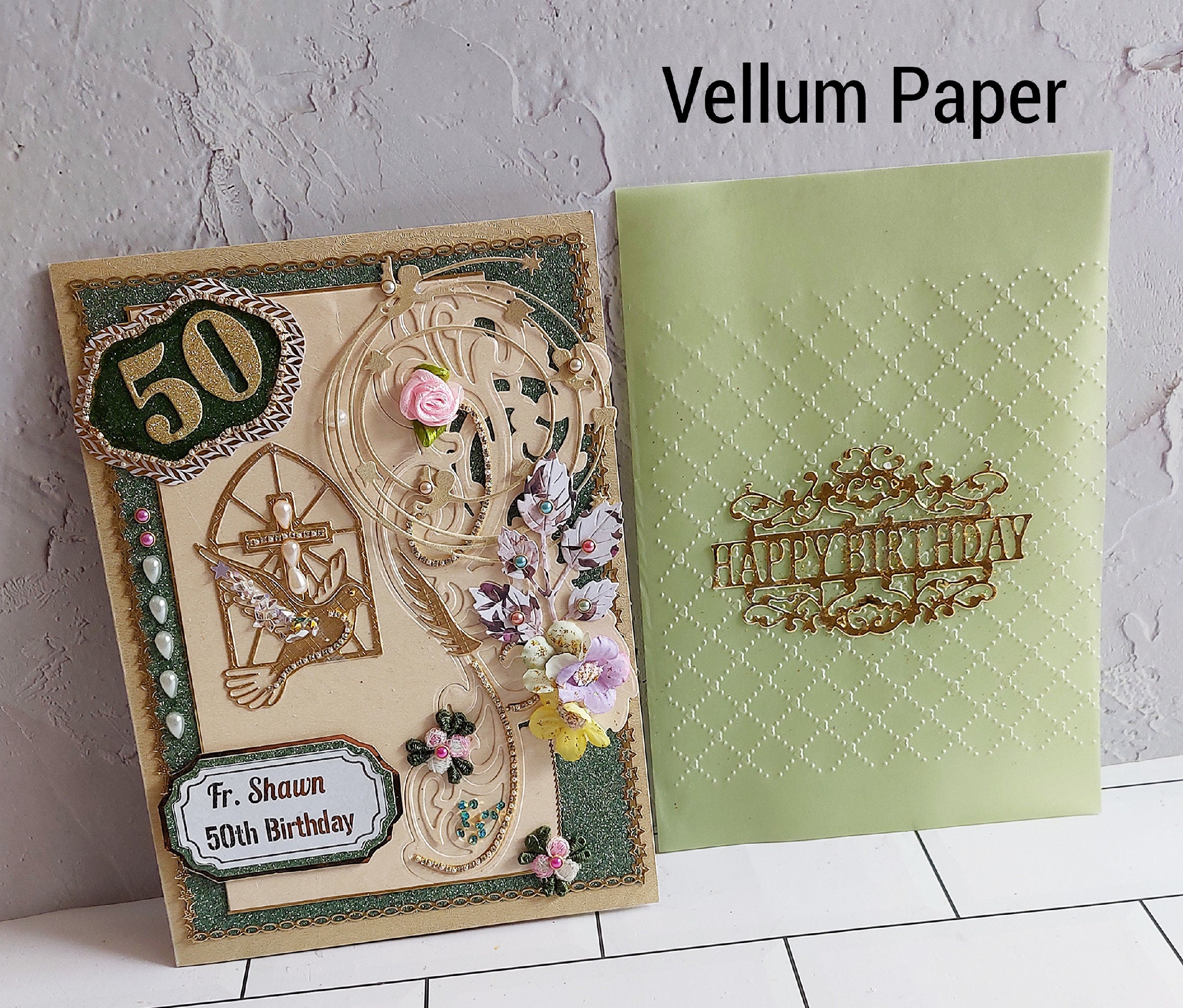 Personalized Birthday Card. Custom, Gold Foiled, Multilingual Card for ...