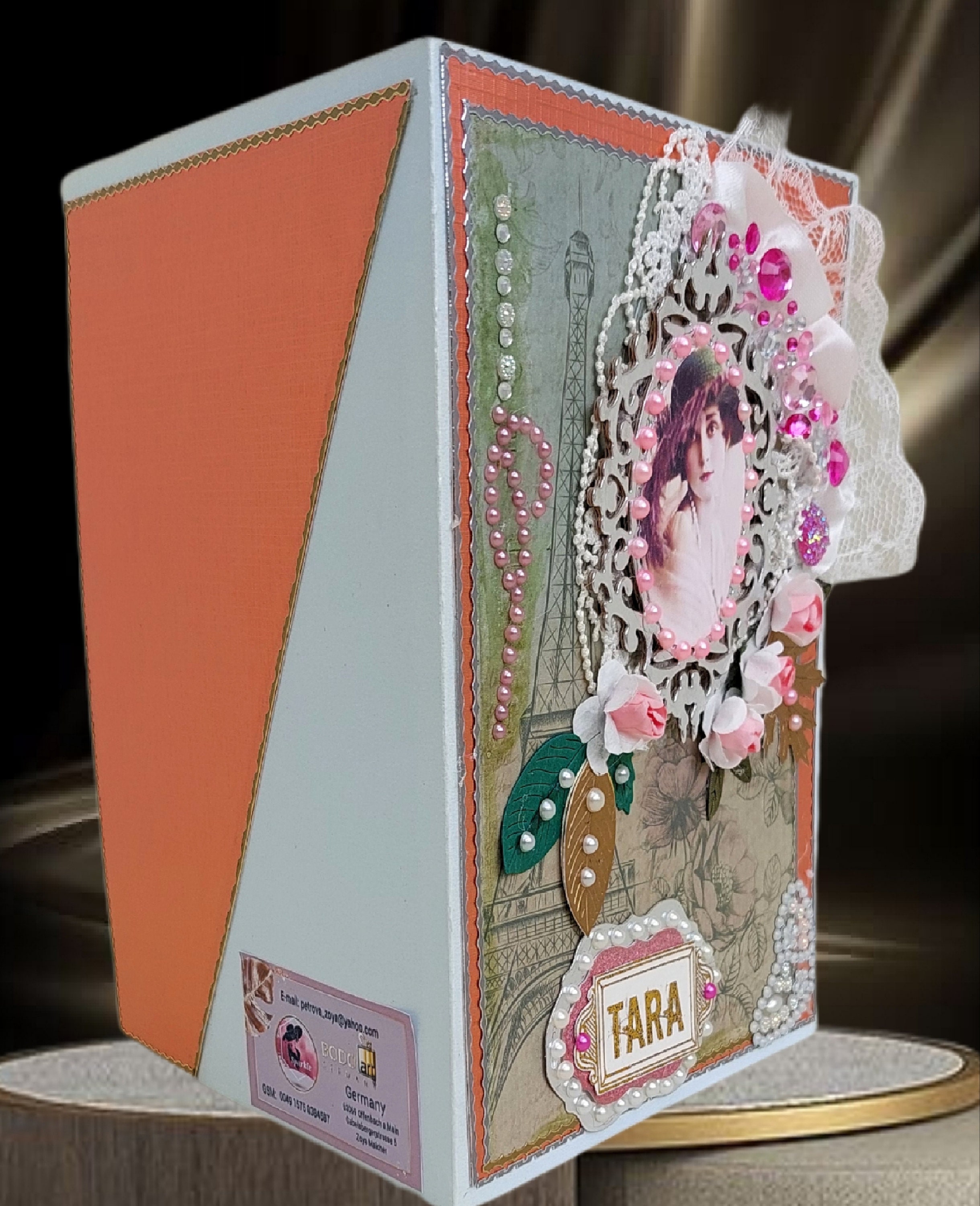 Personalised Paris style Birthday card. Beautiful Card for | Etsy