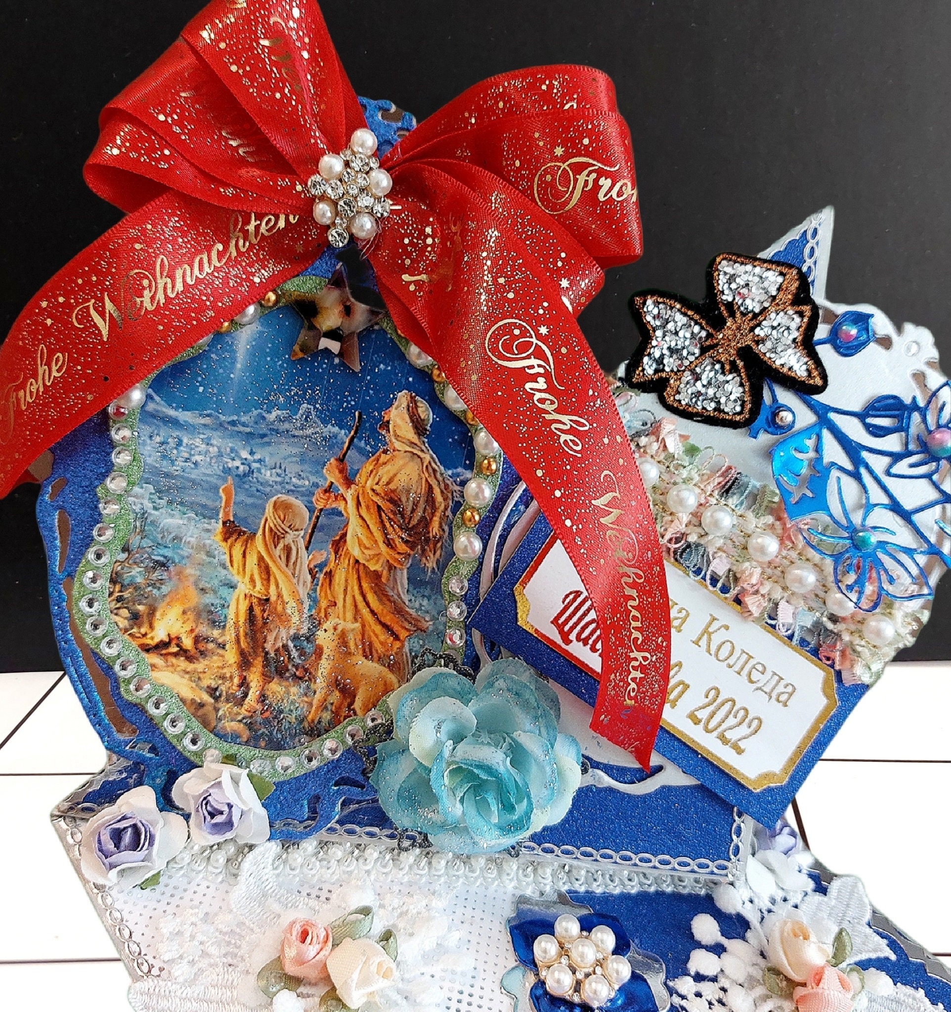 Luxury, Christmas Eve Card With the Vitleem Star. Personalized, Silent ...