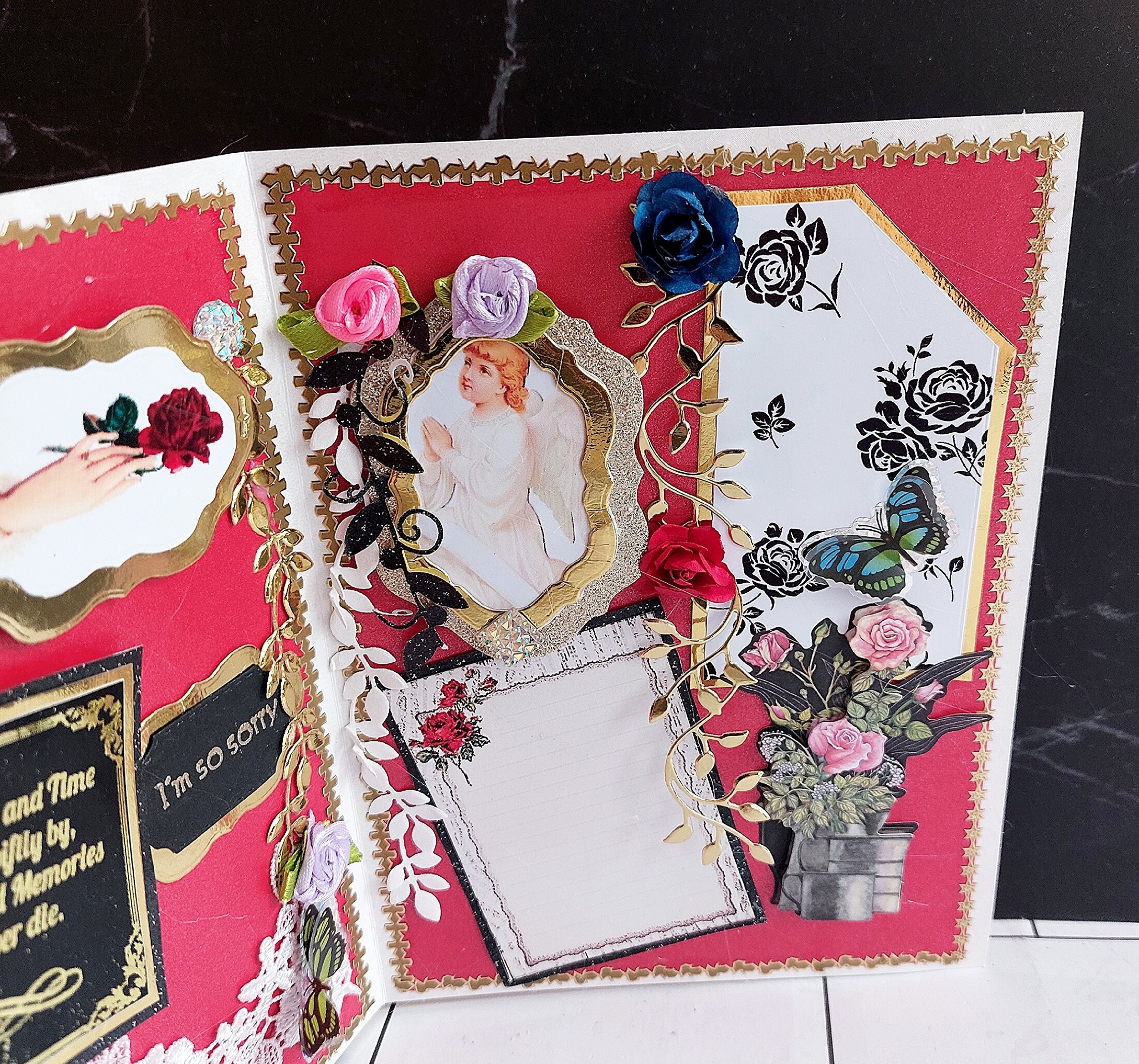 Angel Design, 'with Deepest Sympathy' Card. Luxury Sorrow Card With ...