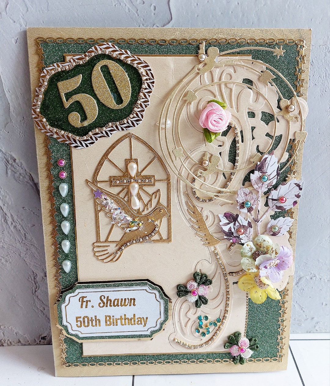 Personalized Birthday Card. Custom, Gold Foiled, Multilingual Card for ...