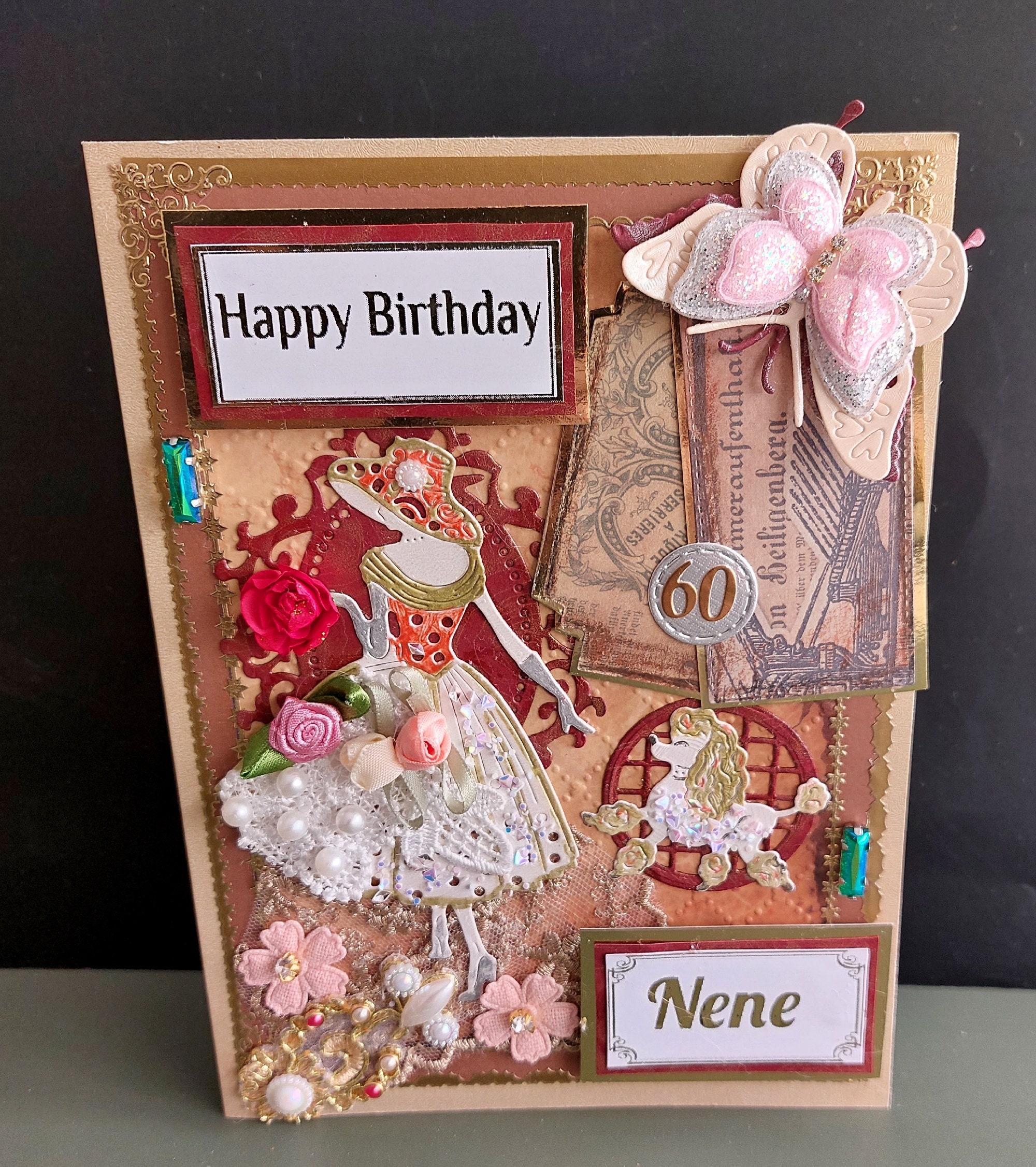 Milestone Birthday Card. Modern Retro Card in Fall Colors. Personalized ...