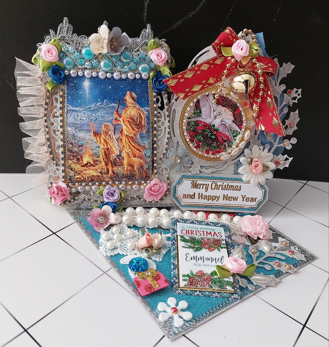 Personalized, 3D Easel Card "god With Us". Light and Love New Year Card ...