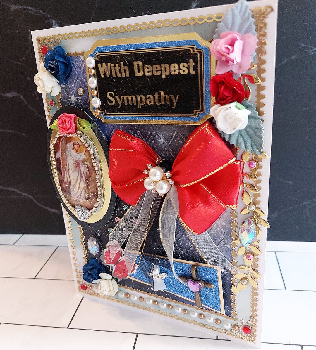 Luxury ' With Deepest Sympathy' Card. Personalized Sorrow Card for the ...