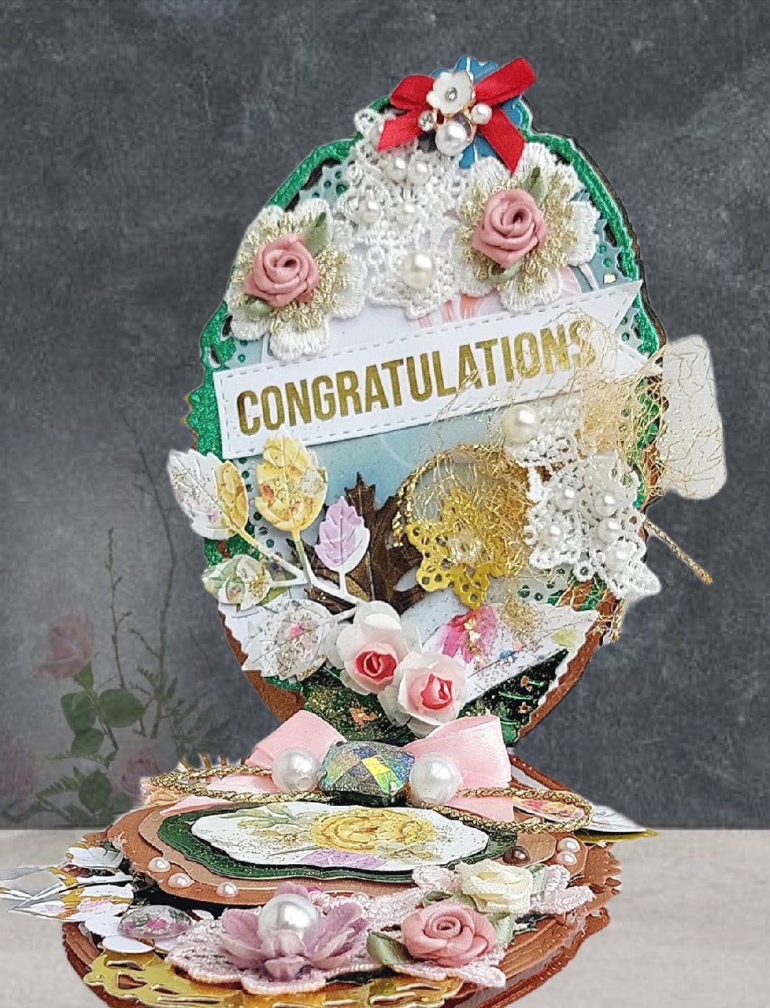 Personalized, Handmade Congratulations Card. Luxury Special Day Card ...