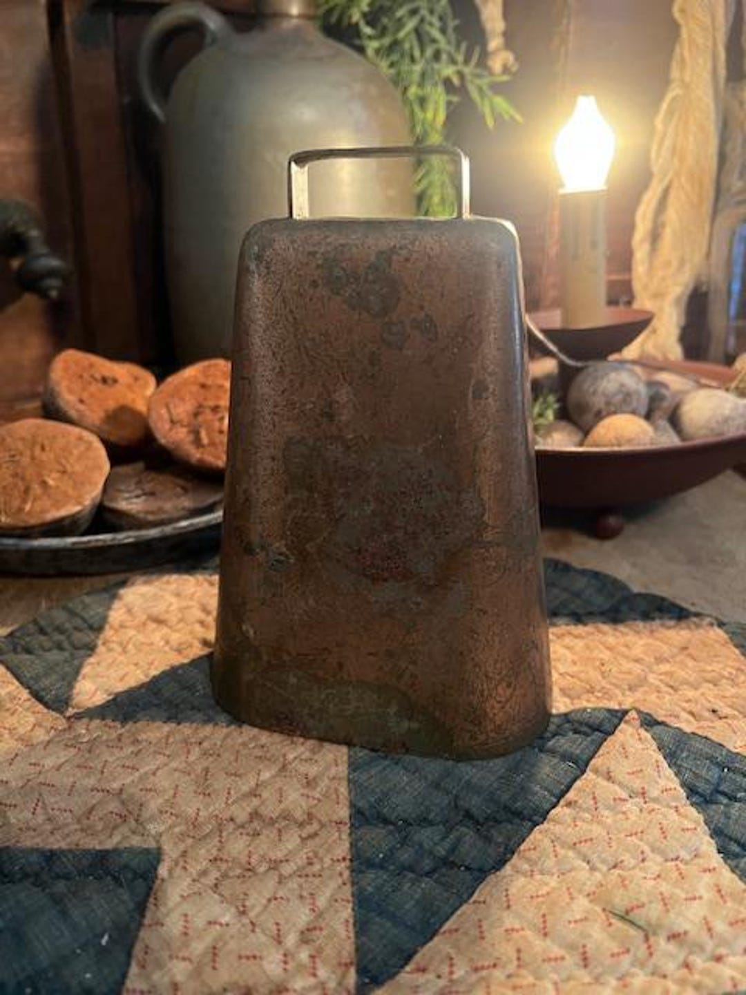 Primitive Old Antique Large Cow Bell Bull Bell Homestead Peg Hanger - Etsy