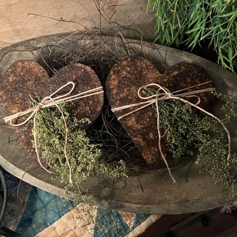 Primitive Hearts - Etsy