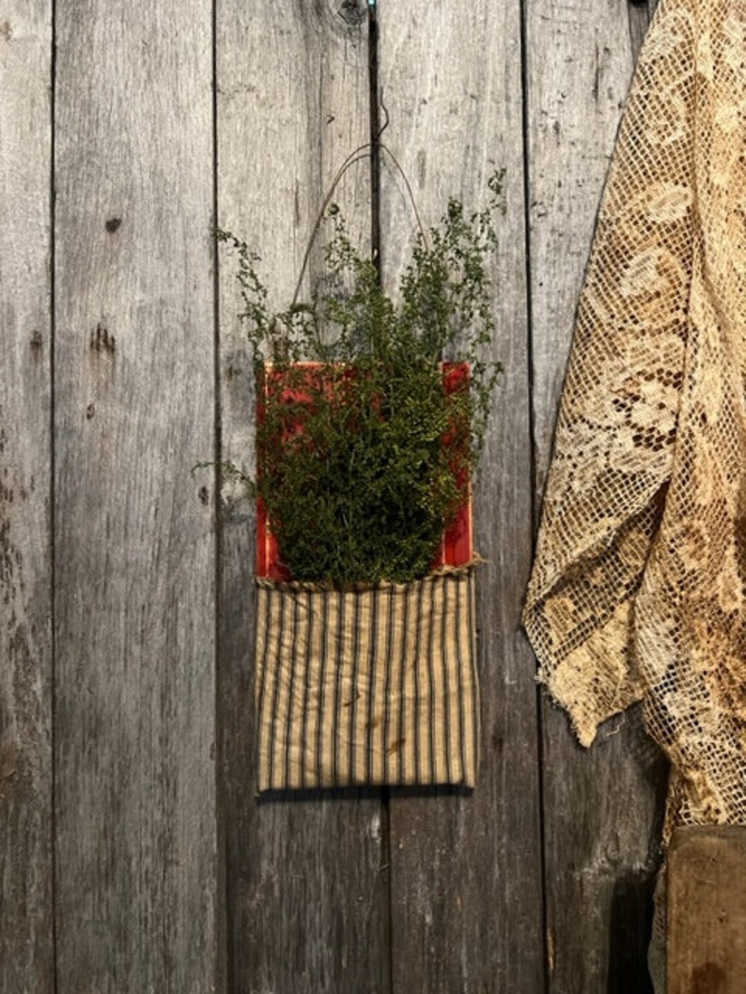 Primitive Country Sweet Annie Peg Hanger Make Do Homestead Gathering ...