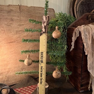 Primitive Country Twig Tree Make Do Spinner Gourd Ornaments Christmas ...