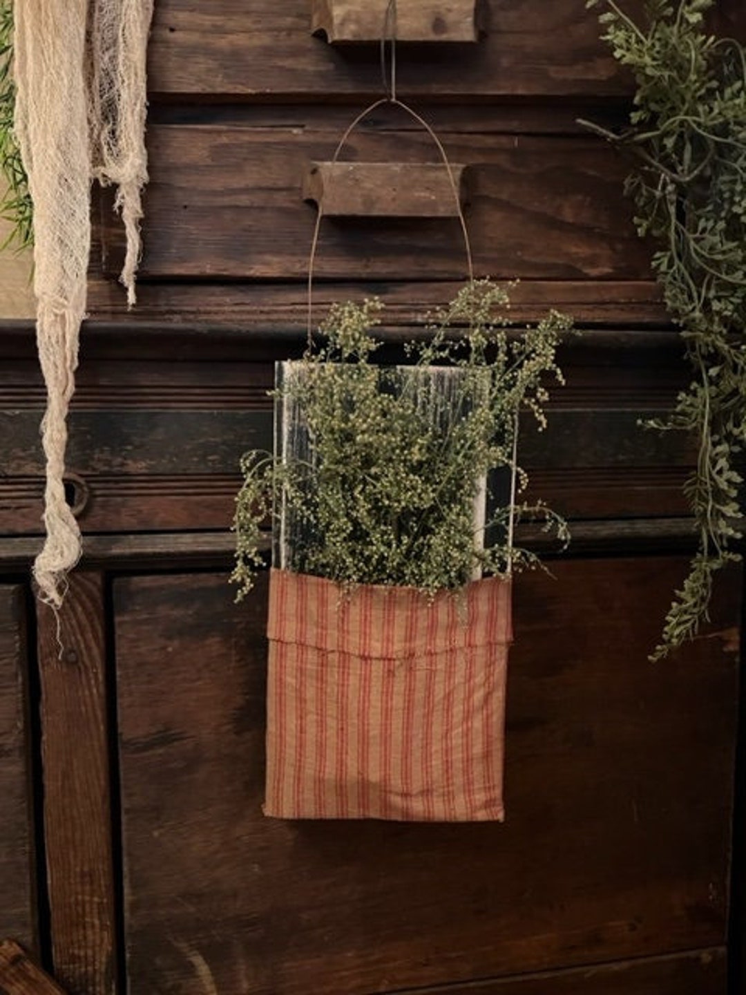 Primitive Country Sweet Annie Peg Hanger Make Do Homestead Gathering ...