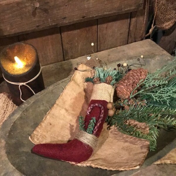 Primitive Stocking - Etsy