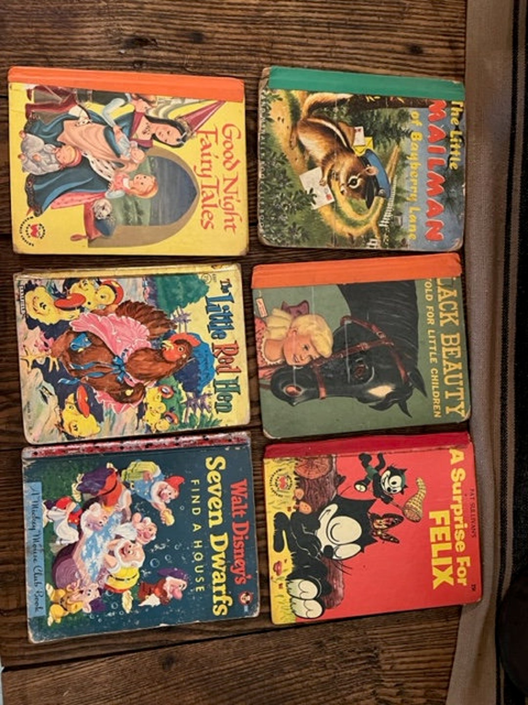 Old Vintage Childrens Story Books Bedtime Stories Little Red Hen Felix ...