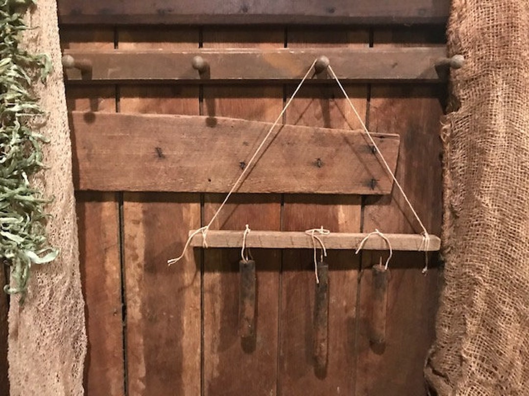 Primitive Candle Drying Rack Make Do Old Wood Grubby Candles Drying ...