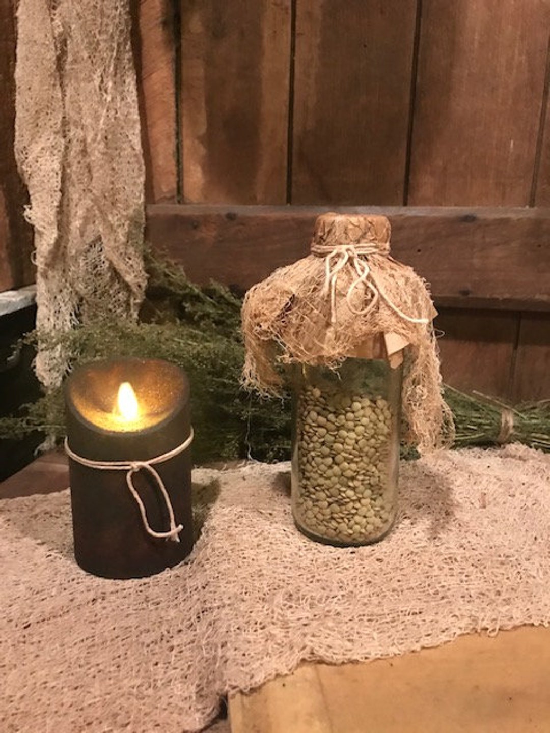 Primitive Pantry Jar Dried Lintels Cupboard Tuck Early Look Homestead ...