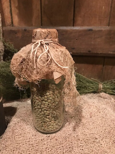 Primitive Pantry Jar Dried Lintels Cupboard Tuck Early Look | Etsy