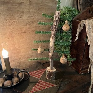 Primitive Country Twig Tree Make Do Spinner Gourd Ornaments Christmas ...