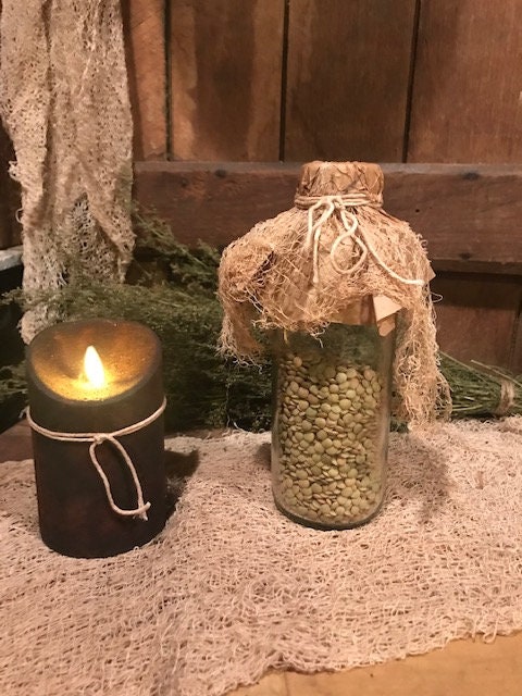 Primitive Pantry Jar Dried Lintels Cupboard Tuck Early Look | Etsy