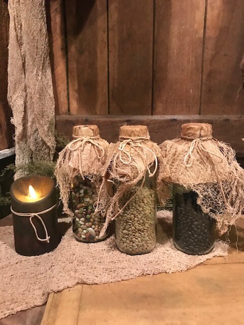 Primitive Pantry Jar Dried Lintels Cupboard Tuck Early Look | Etsy