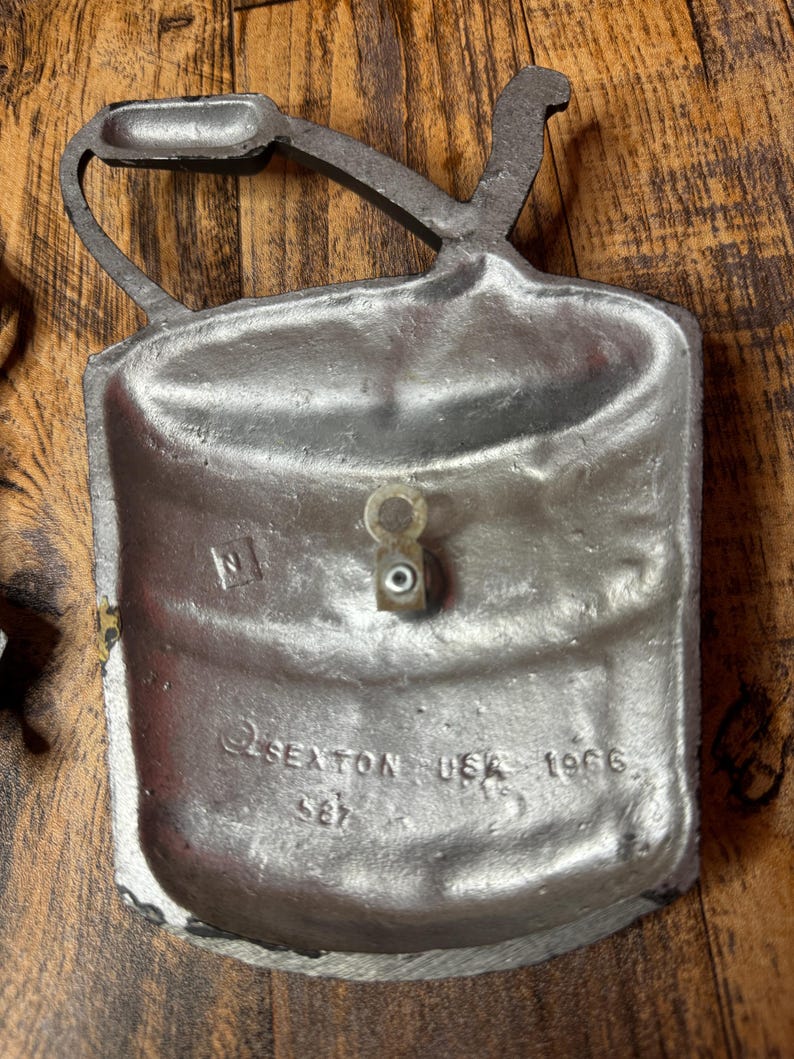 Vintage 1966 Sexton Cast Metal Wall Hangers Iron and Bucket Made in USA ...