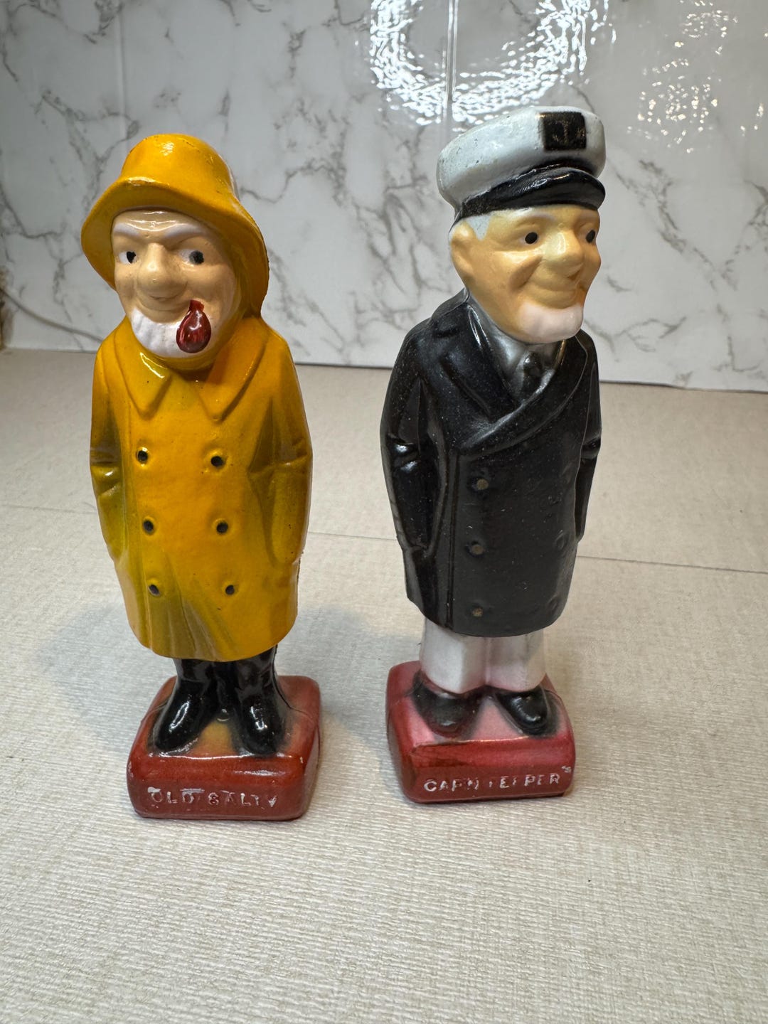 Vintage Cap'n Pepper & Old Salty/sea Captain Plastic Salt and Pepper ...