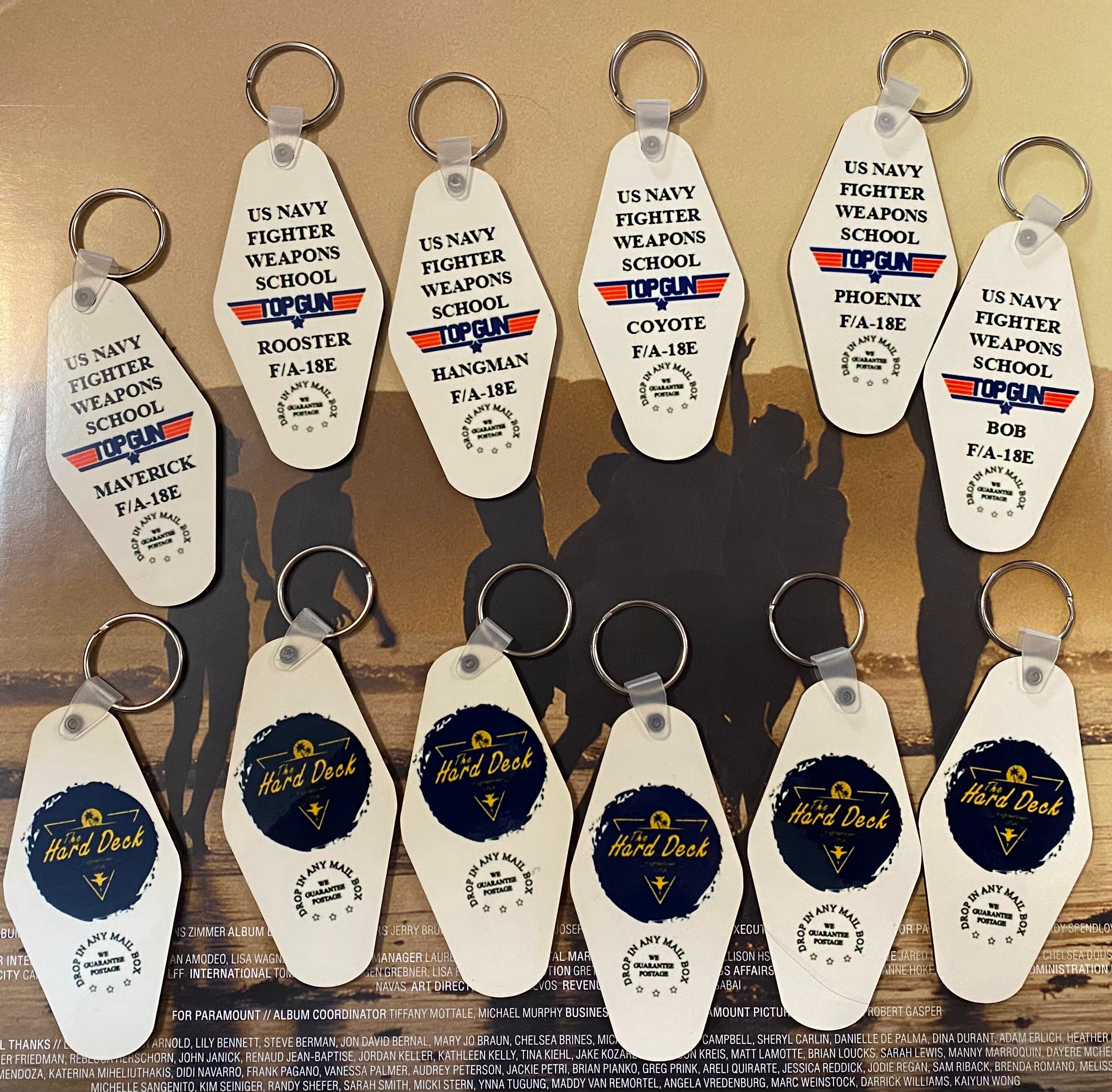 Top Gun Hotel Style Keyrings - Etsy