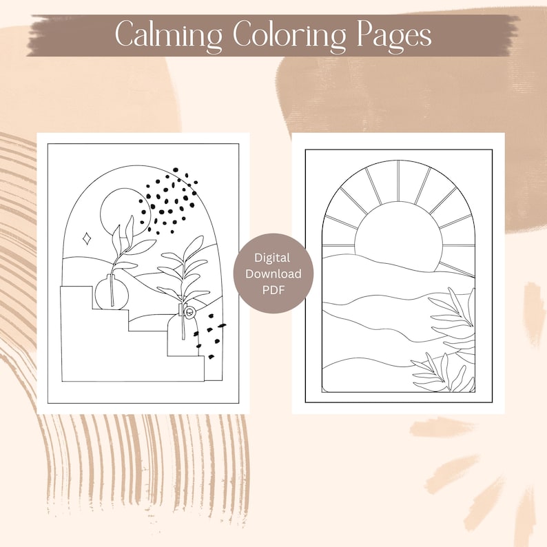 Minimalist Coloring 45 Boho Bold and Easy Coloring Pages for Adults ...