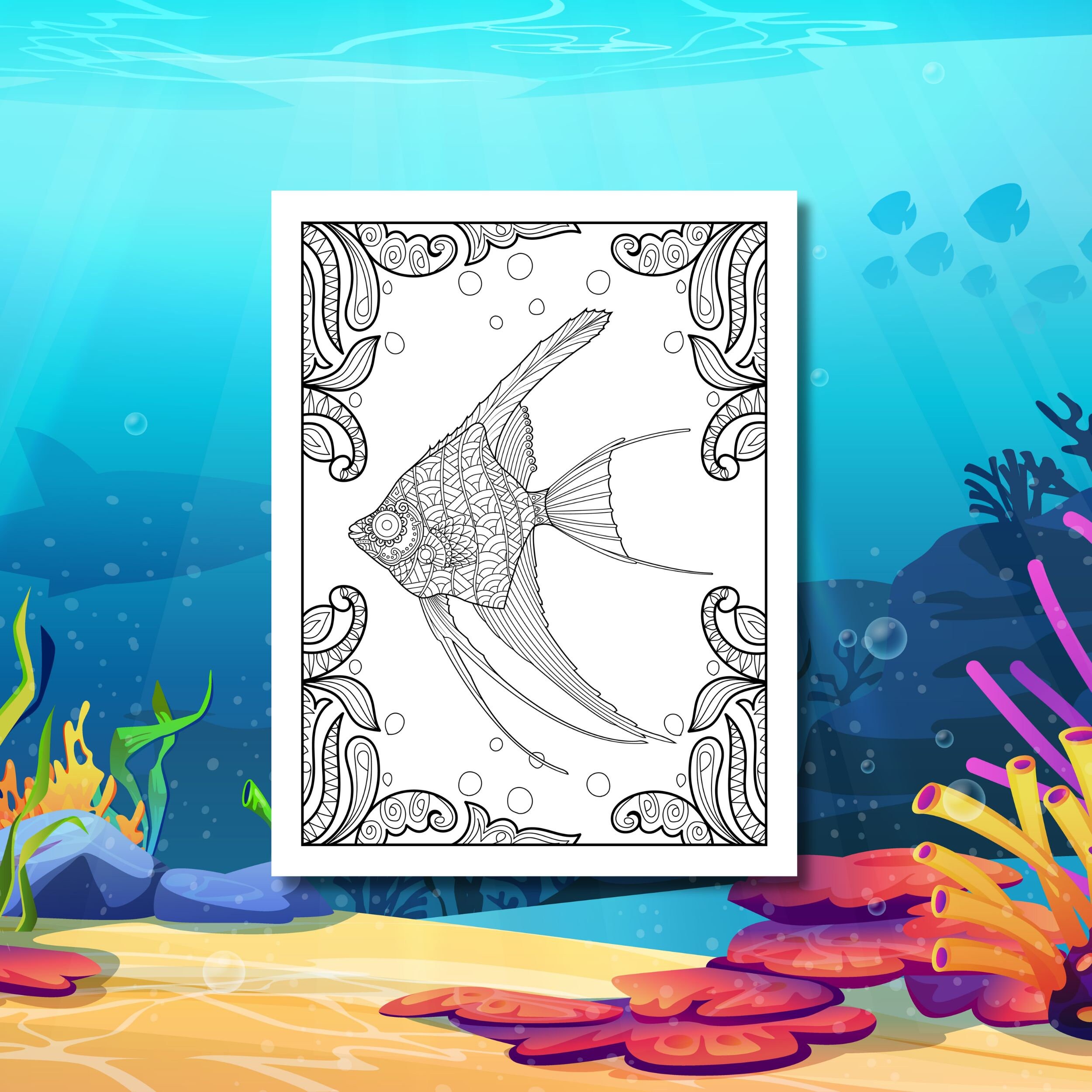 Sea Life Coloring Book for Adults| 40 Printable Sea Life Coloring Pages ...