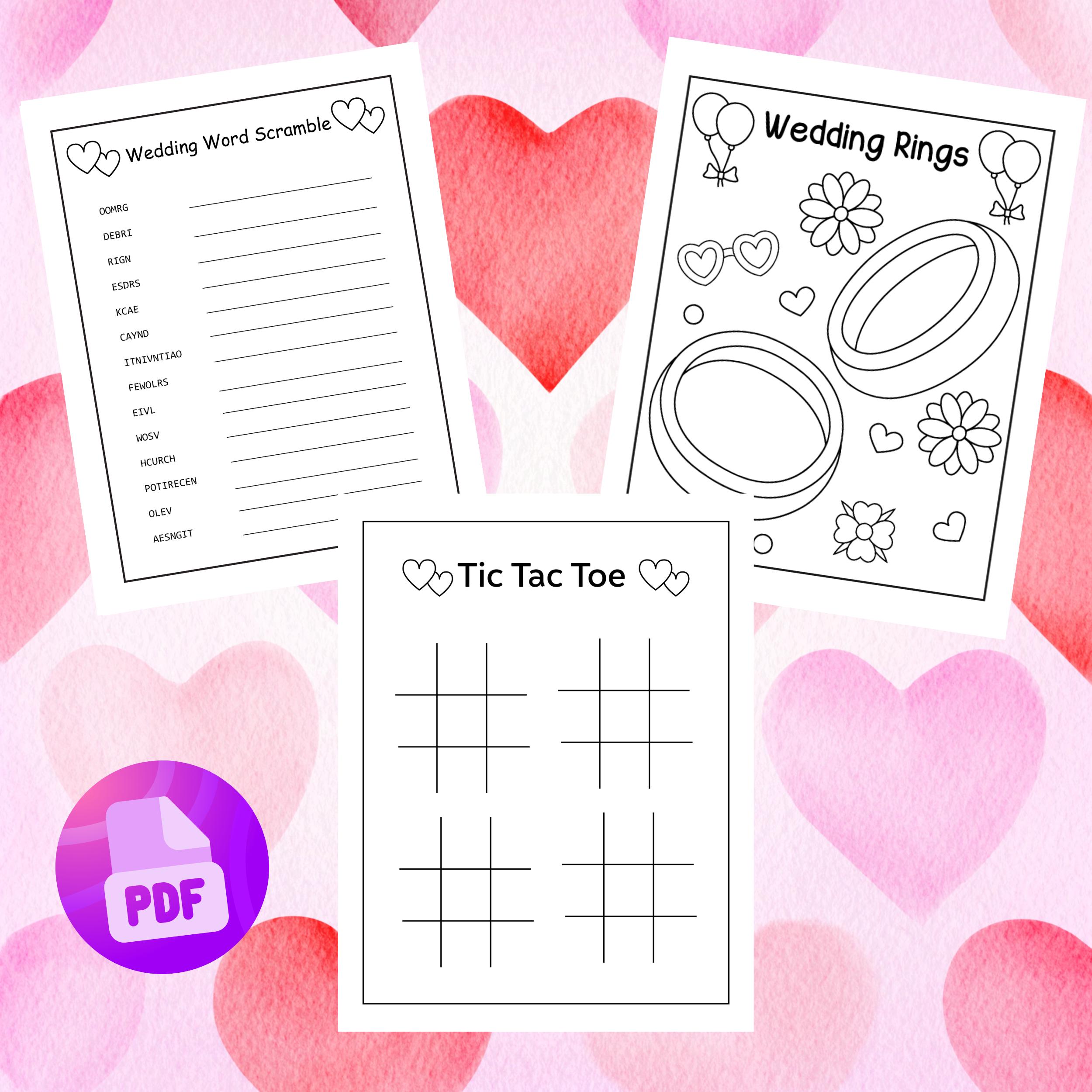 Kids Wedding Activity Pack L Wedding Coloring Book L Wedding Activity ...