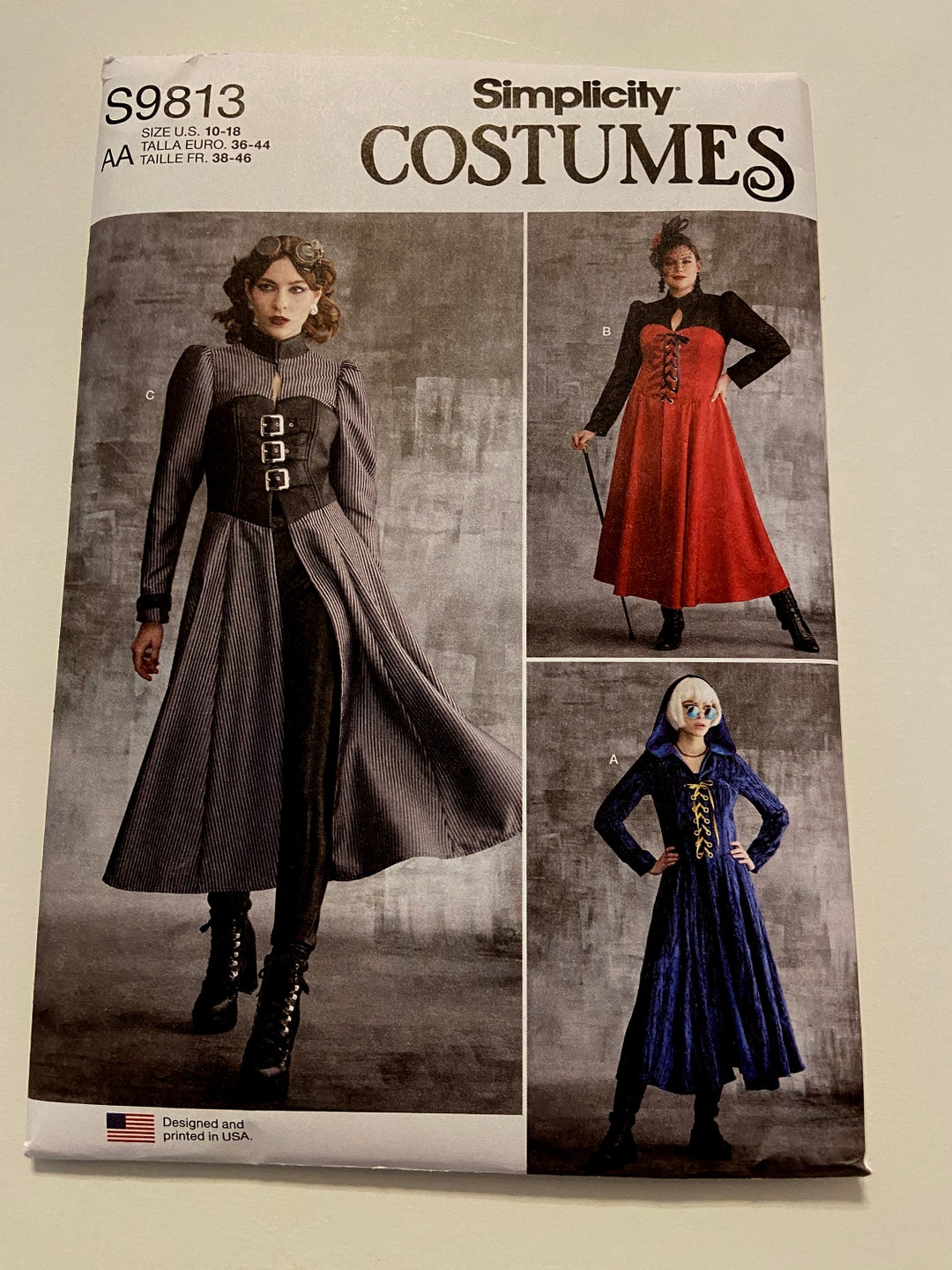 Womens Simplicity 9813 Sewing Pattern Halloween Costume Steampunk Dress ...