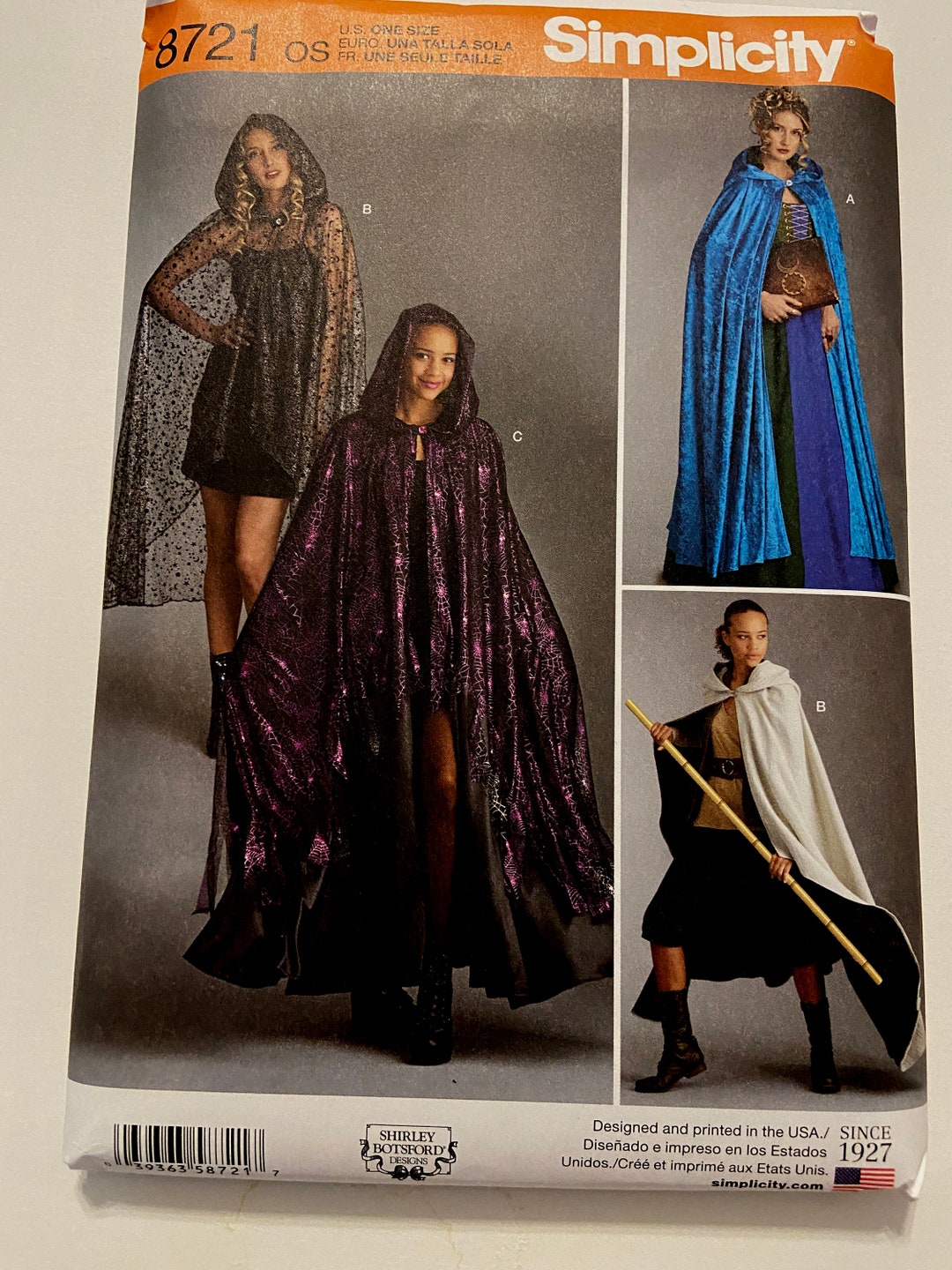 Womens Simplicity 8721 Sewing Pattern Halloween Costume Witch One Size ...