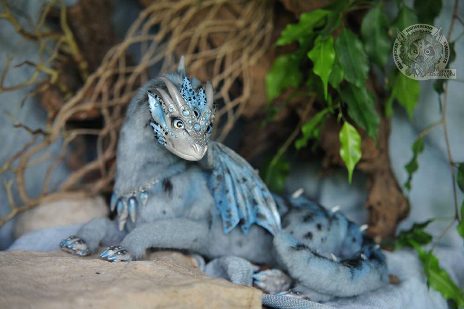 FOR EXAMPLE Gray Dragon doll Dragon poseable toy | Etsy
