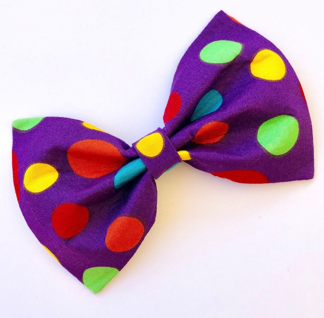 Rainbow Spot Dog Bow Tie, Pet Dicky Bow, Dog Bowtie - Etsy