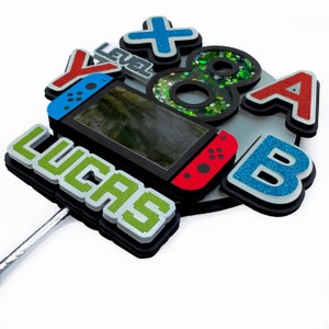 Switch Cake Topper Girl, Gamer Birthday Party, Gaming Cake Topper ...