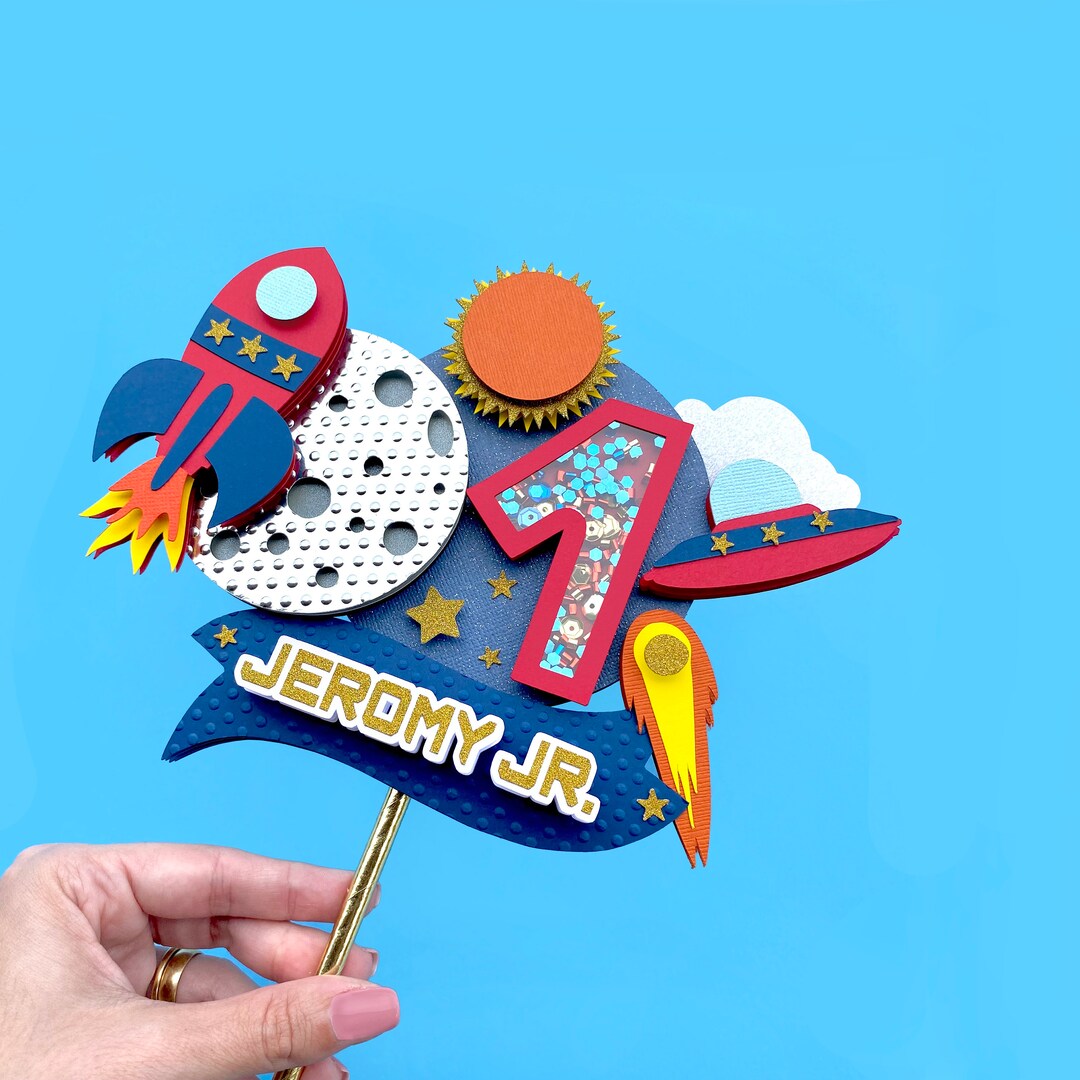 Space Cake Topper, Space Birthday Party, Outer Space Birthday ...