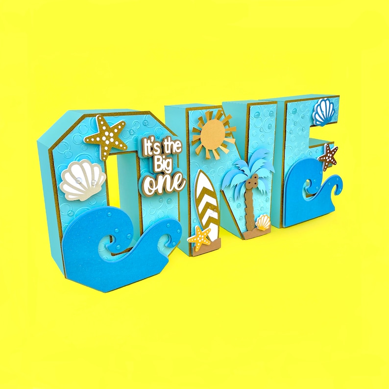 Surf 3D Letters, Surf Birthday Party, Surfs up Birthday Decor, the Big ...