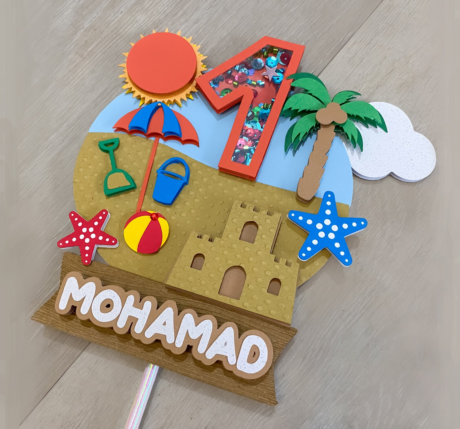 Beach Cake Topper Beach Birthday Party Beach Ball Party - Etsy