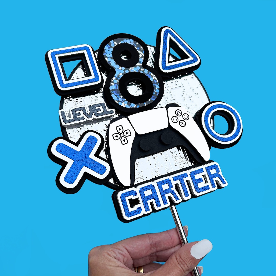 PS5 Cake Topper, Gamer Birthday Party, Gaming Cake Topper Birthday ...