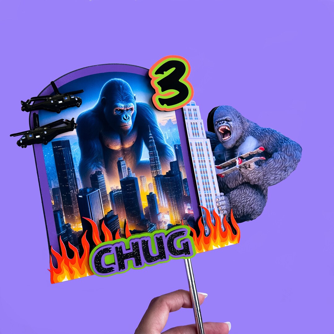King Kong Cake Topper, King Kong Birthday Decor, King Kong Party, King ...