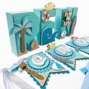 Surf Happy Birthday Banner, Surf Birthday Decor, Surf Birthday Party ...