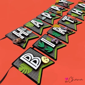 Dinosaur Birthday Banner, Dinosaur Birthday Decoration, Dinosaur Banner ...