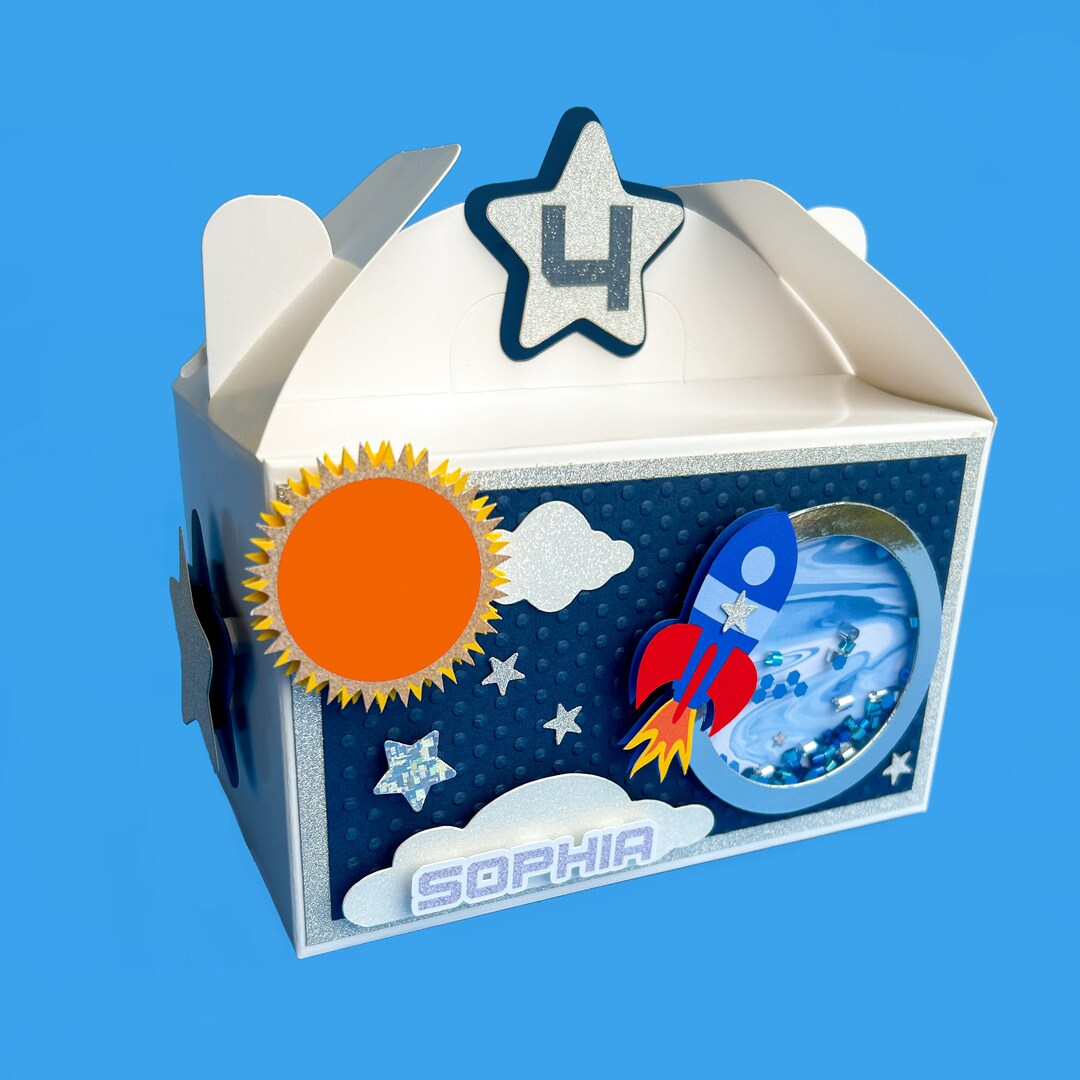 Space Gable Boxes, Space Theme Favor Boxes, Space Party Favors, Space ...