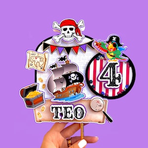 Pirate Cake Topper, Pirate Birthday, Pirate Theme Party, Pirate ...