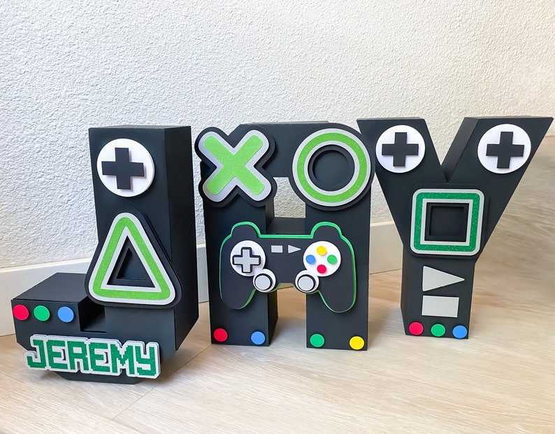 PS5 3D Letters Gamer Party Decorations Gamer Room Decor - Etsy