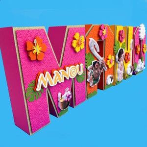Moana 3D Numbers, Moana Birthday Decorations, Moana Party Decorations ...