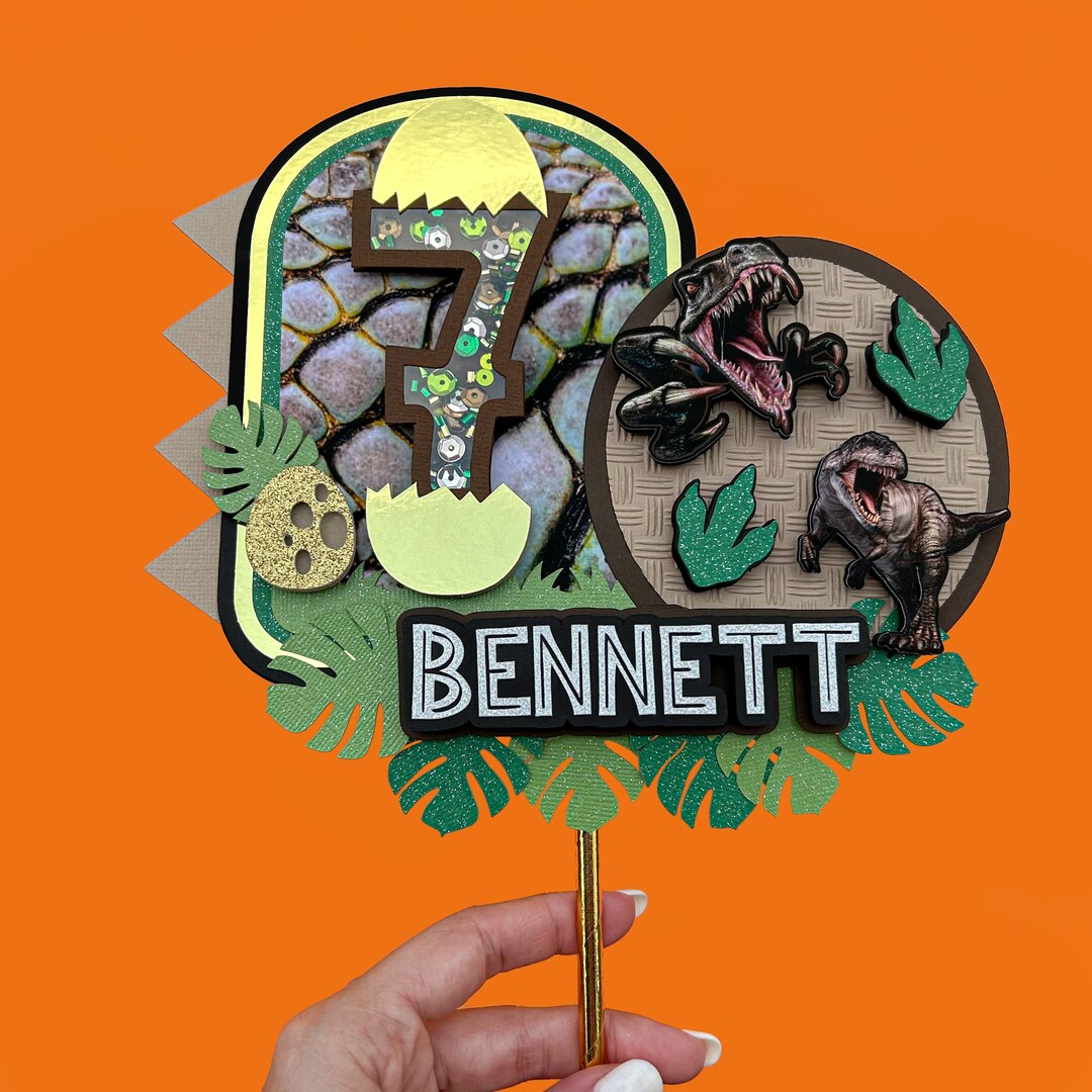 Dinosaur Cake Topper, T-rex Cake Topper, Dinosaur Party Decor, Dinosaur ...