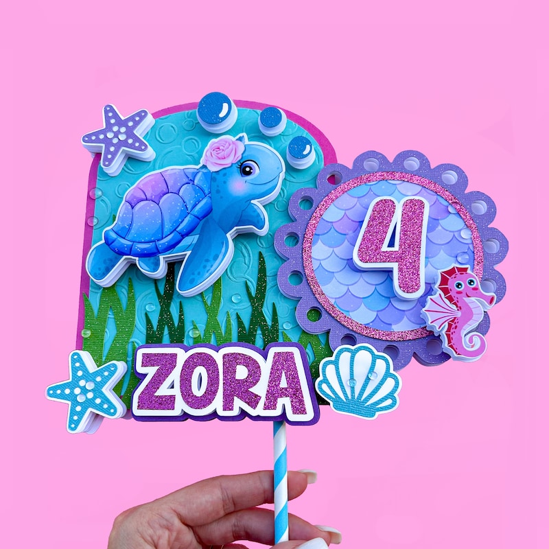 Turtle Cake Topper - Etsy