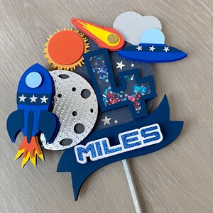 Space Cake Topper, Space Birthday Party, Outer Space Birthday ...