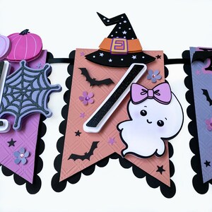 Halloween High Chair Banner, Pink Halloween Banner, Pink Halloween ...