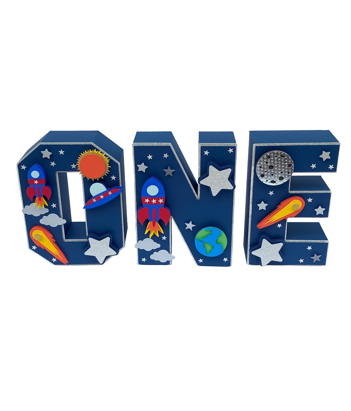 Outer Space 3D Letters Space Birthday Party Astronaut - Etsy