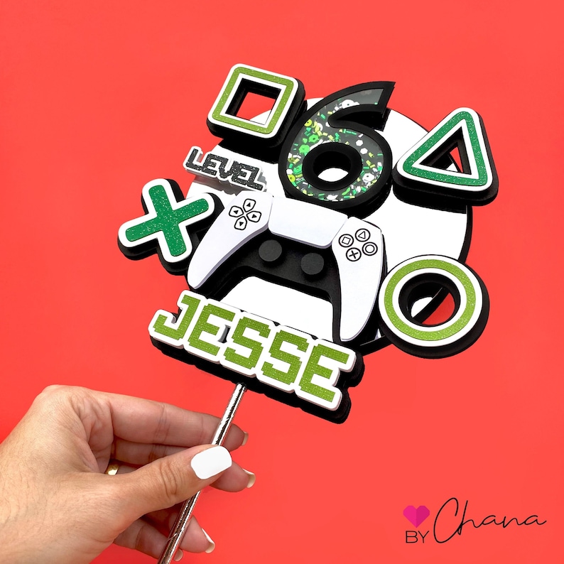 PS5 Cake Topper, Gamer Birthday Party, Gaming Cake Topper Birthday ...